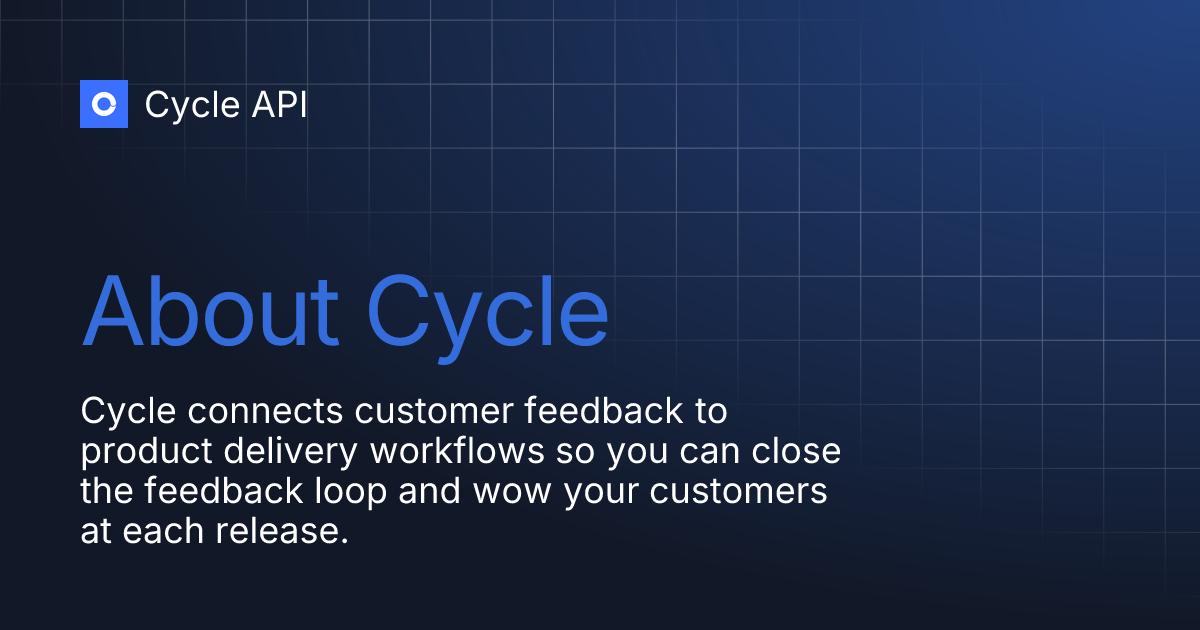 About Cycle | Cycle API